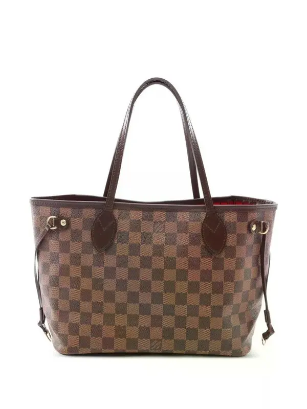 LOUIS VUITTON Damier Ebene Neverfull Pm Tote Bag - Brown