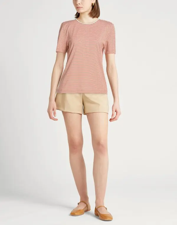 Brunello Cucinelli Striped Cotton Jersey T-shirt - Tan