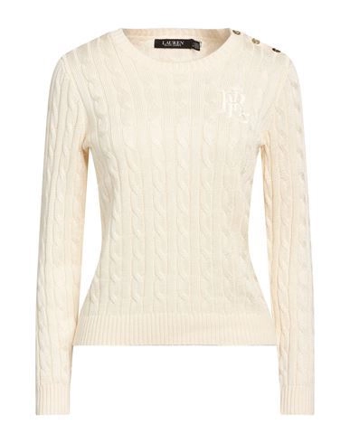 Ralph Lauren Cotton Viscose Cable-knit Crewneck Sweater - Cream