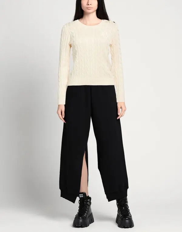 Ralph Lauren Cotton Viscose Cable-knit Crewneck Sweater - Cream
