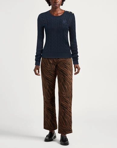 Ralph Lauren Cotton Viscose Cable-knit Crewneck Sweater - Navy