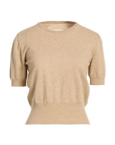 MAISON MARGIELA Virgin Wool Short Sleeve Sweater - Beige