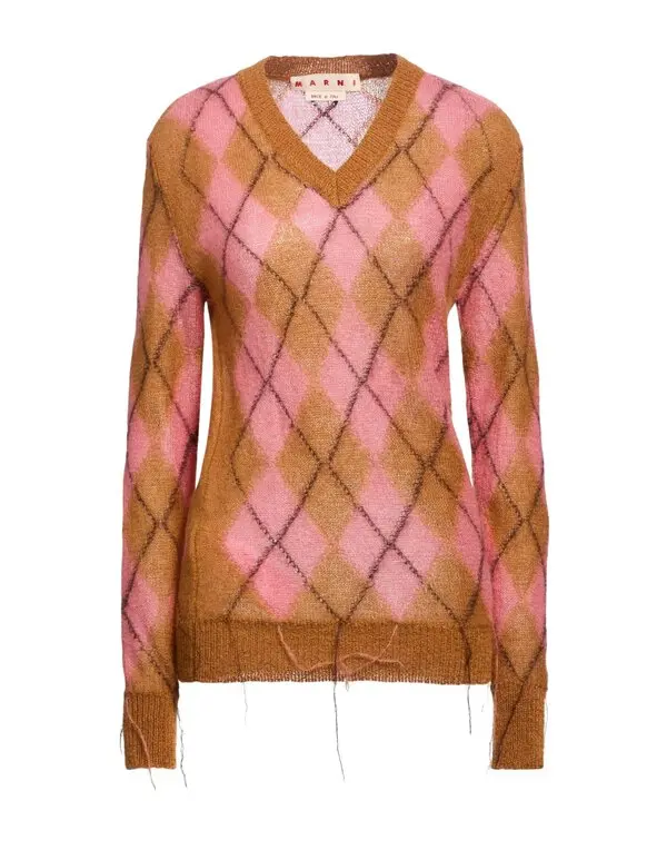 Marni Sweater Camel Size Mohair Wool, Polyamide, Wool