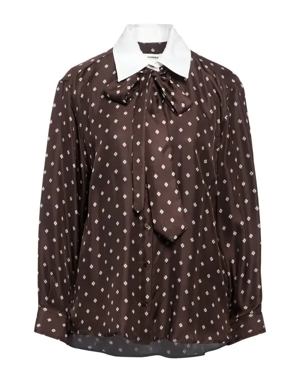 Sandro Shirt Dark Size Silk