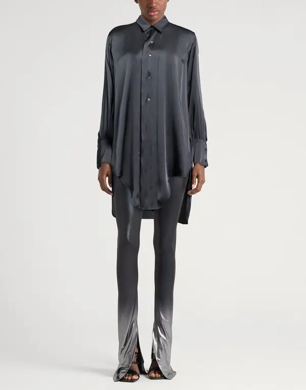 MAISON MARGIELA Acetate & Viscose Satin Shirt - Grey
