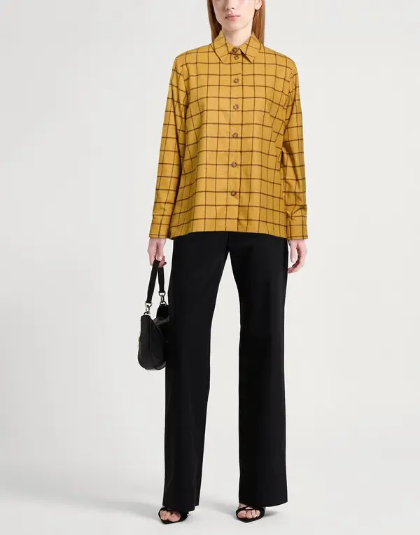 INES DE LA FRESSANGE PARIS Iness De La Fressange Paris Checked Wool Blend Shirt