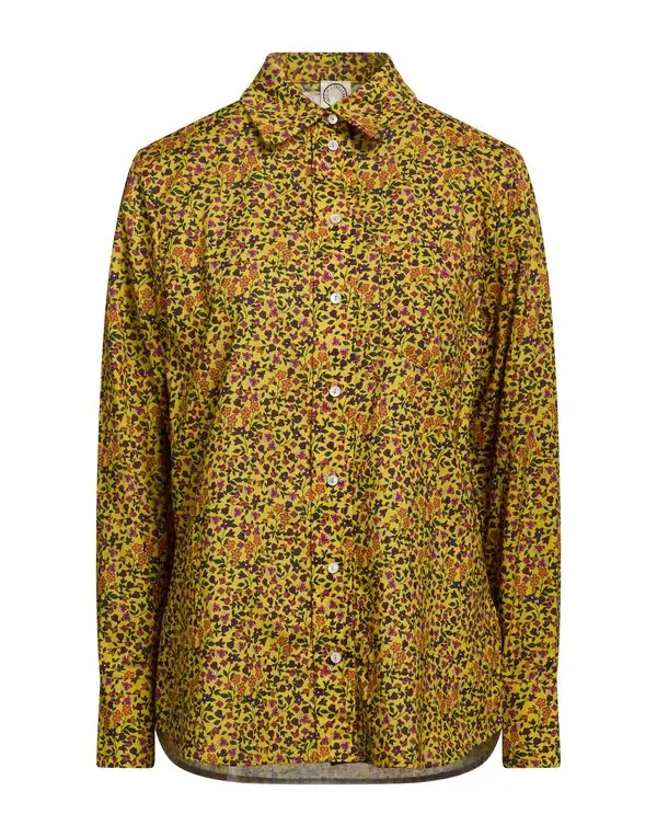 INES DE LA FRESSANGE PARIS Cotton Poplin Floral Print Shirt - Yellow
