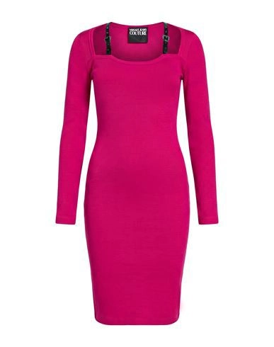 Versace Midi Dress Size Cotton, Elastane - Fuchsia