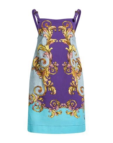 Versace Mini Dress Size Cotton, Elastane - Purple