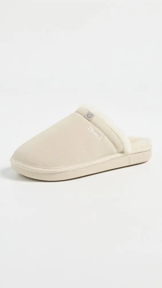 BRUNCH Essential Suede Shearling Slippers