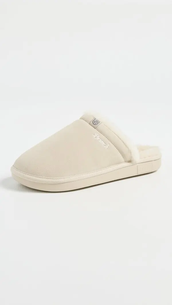 BRUNCH Essential Suede Shearling Slip-on Slipper