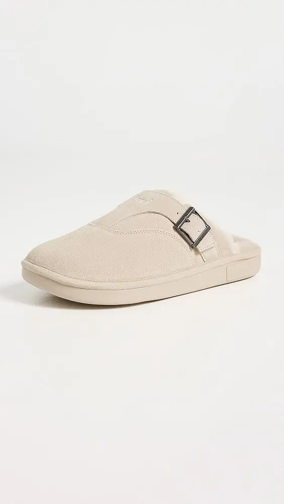 BRUNCH Amour Suede Shearling Slippers