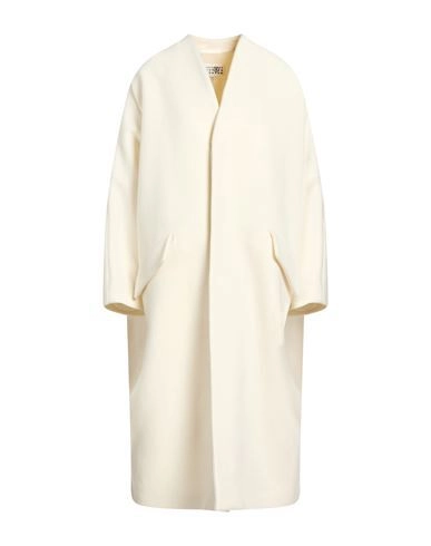 MAISON MARGIELA Coat Ivory Size Virgin Wool, Polyester