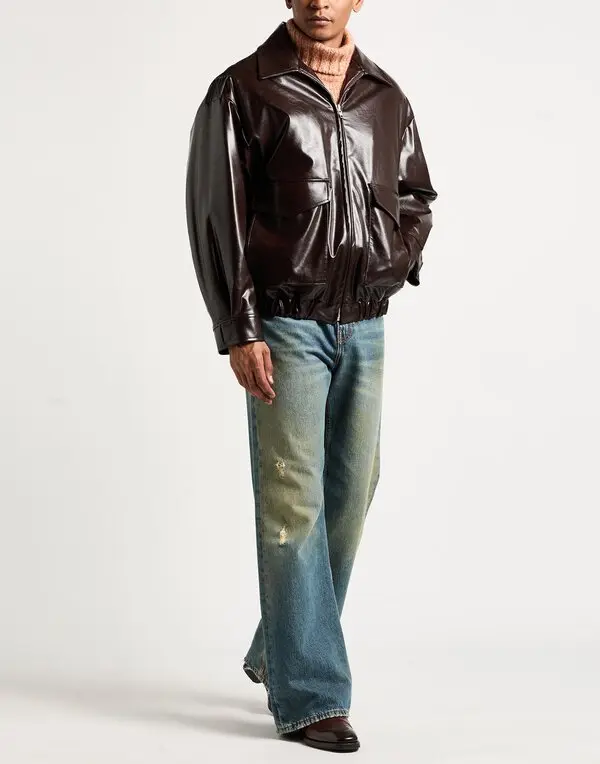 MAISON MARGIELA Jacket Dark Size Viscose, Polyurethane