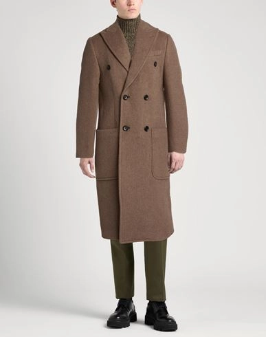 Emporio Armani Coat Taupe Size Wool, Polyamide, Alpaca Wool