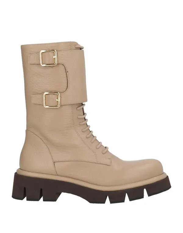 PALOMA BARCELO Comba Ankle Boots Camel Size Leather