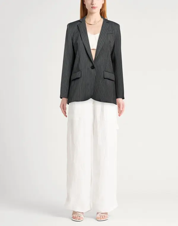 INES DE LA FRESSANGE PARIS Blazer Size Polyester, Virgin Wool, Elastane