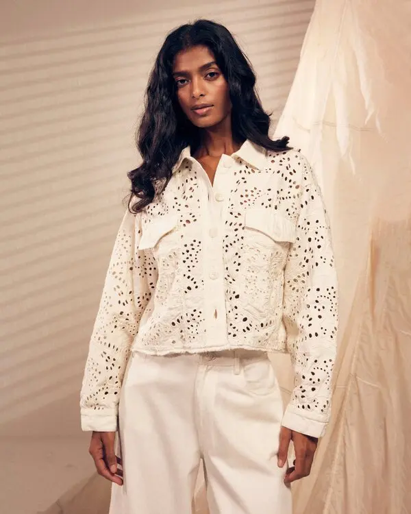 SCARLETT POPPIES Liora Embroidered Twill Jacket