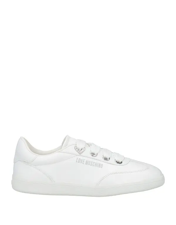 Moschino Calfskin Sneakers - White