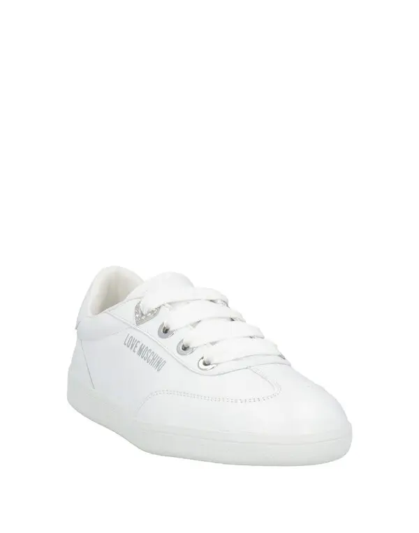 Moschino Calfskin Sneakers - White
