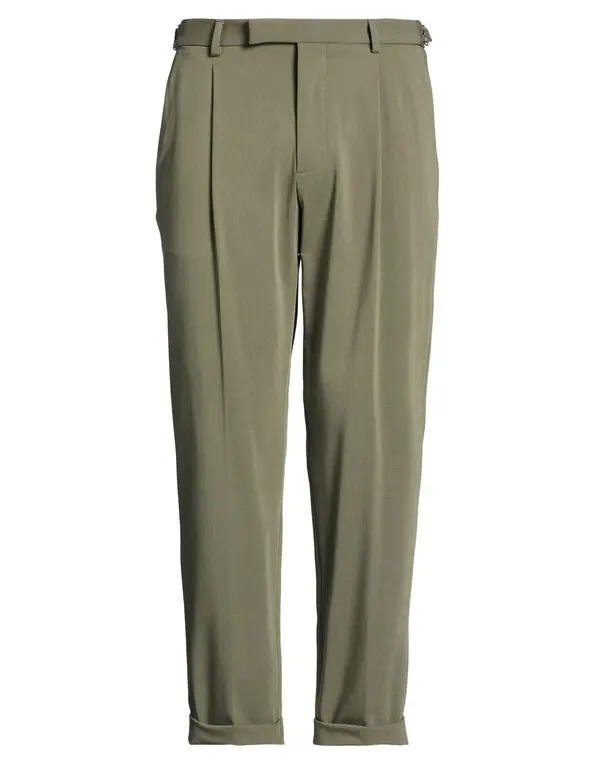PAOLONI Tapered Twill Stretch Wool Blend Pants