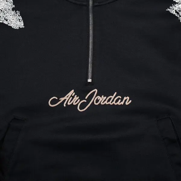 JORDAN Remastered Half Zip Jacket Pullover 'black Smoke Grey
