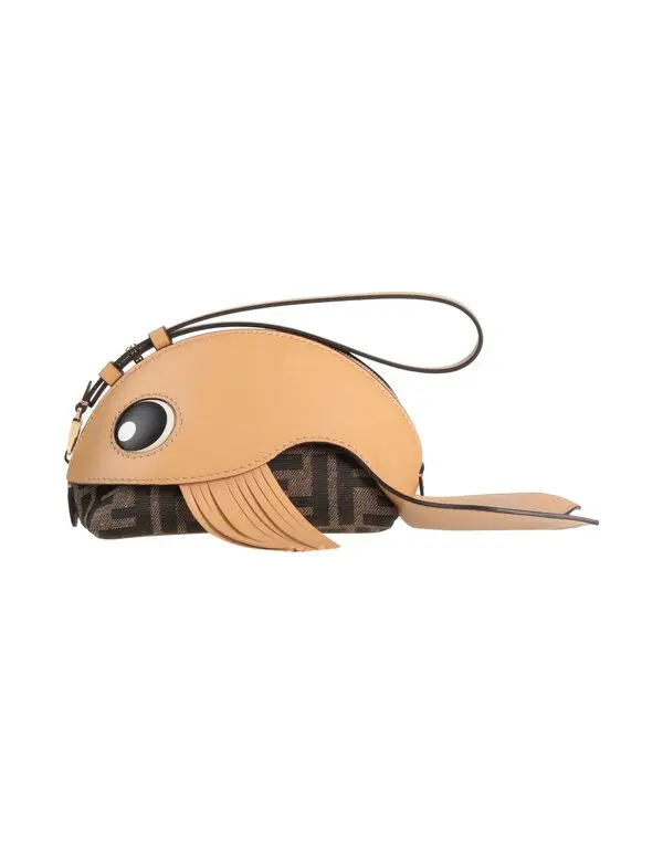 Fendi Handbag Camel Textile Fibers