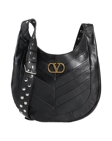 Valentino Garavani Leather Hobo Bag With Studs - Black
