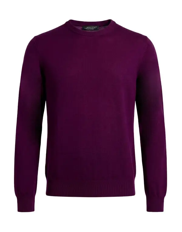 ARAGONA Sweater Plum Size Merino Wool, Cashmere