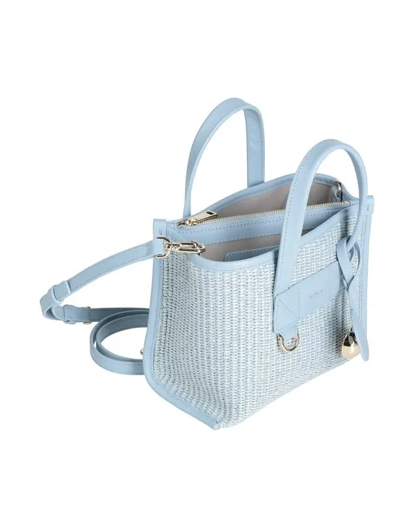 Furla Handbag Sky Leather, Cotton, Polyamide - Blue