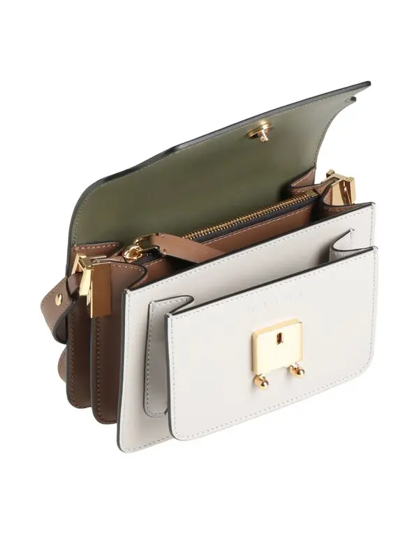 Marni Cross-body Bag In Cow Leather - Grey