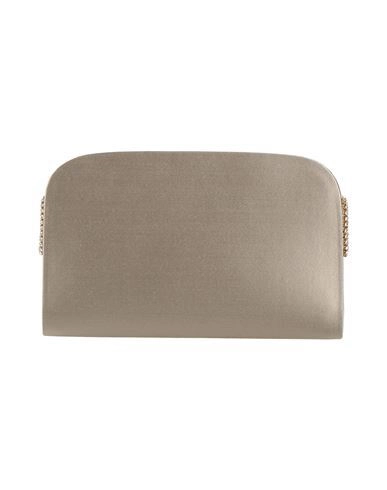 SERENA UZIYEL Satin Crystal Embellished Clutch - Taupe