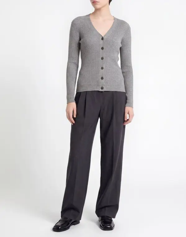 CARACTÈRE Cardigan Size Viscose, Polyester, Polyamide - Grey
