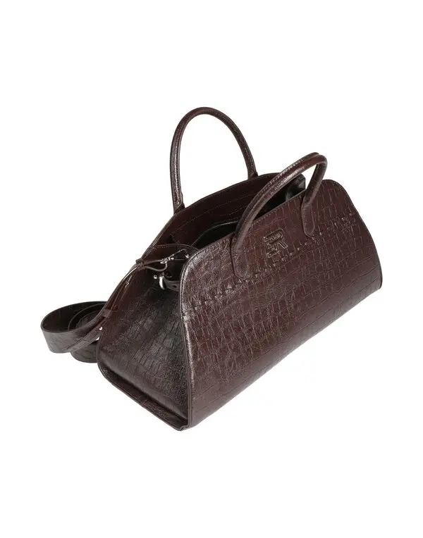 ERMANNO FIRENZE Crocodile-effect Tote Bag - Brown