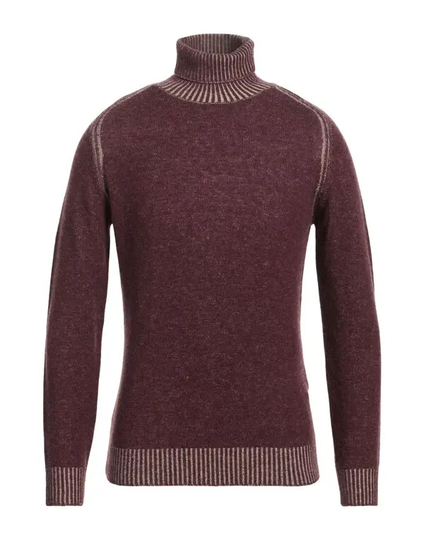 MOORER Turtleneck Burgundy Size Virgin Wool