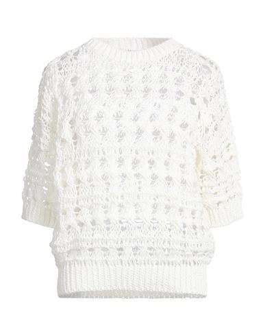 Brunello Cucinelli Ivory Jute, Cotton, And Polyamide Sweater