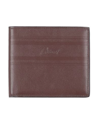Brioni Wallet Charcoal Leather - Brown