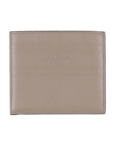 Brioni Wallet Charcoal Leather - Grey