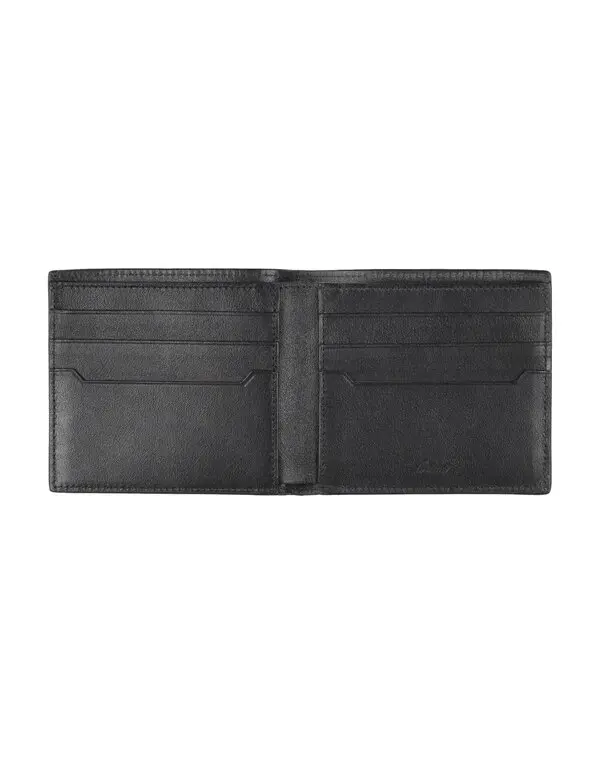 Brioni Wallet Charcoal Leather - Grey