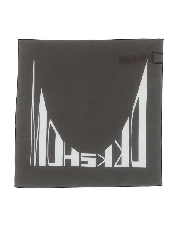 Rick Owens Scarf Charcoal Cotton