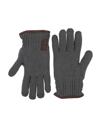 Paul & Shark Gloves Size Virgin Wool, Lambskin - Grey