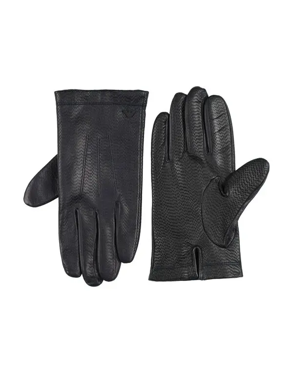 Emporio Armani Gloves Size Lambskin - Blue