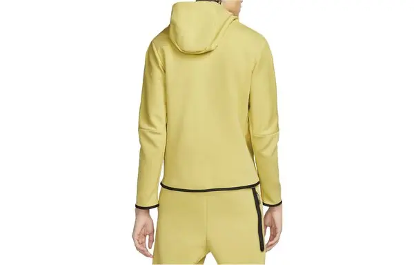 Nike Tech Fleece Full-zip Hoodie 'saturn Gold - Saturn Gold/black