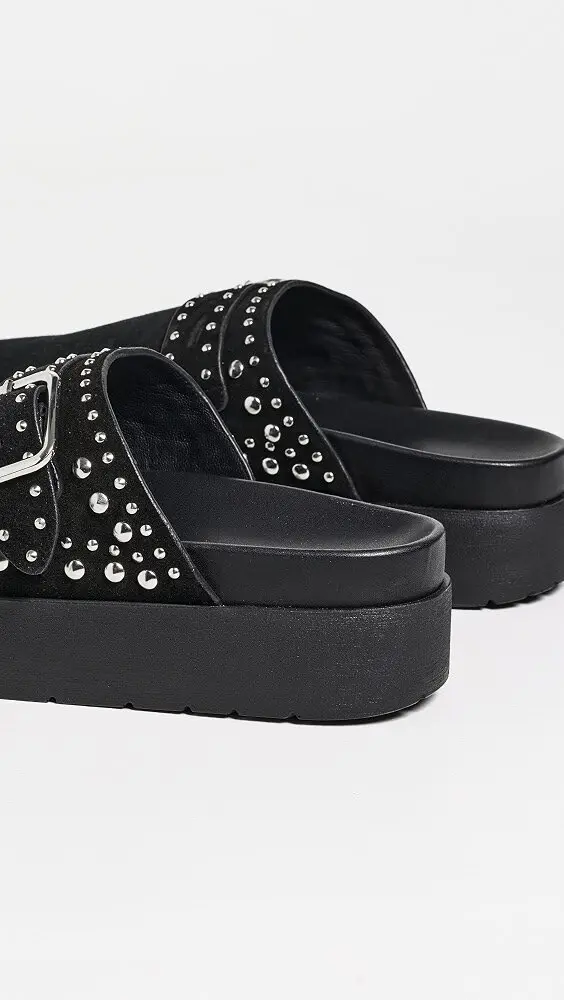 Free People Cayatana Suede Studded Mules