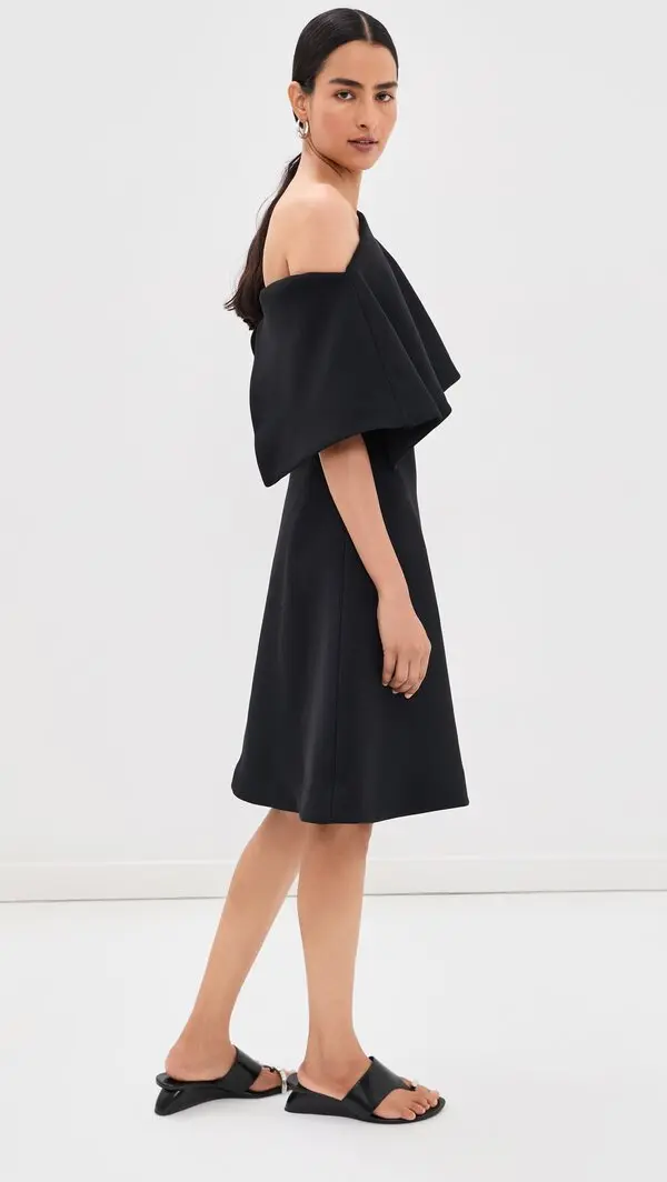 A.W.A.K.E. Mode Big Collar Dress - Black
