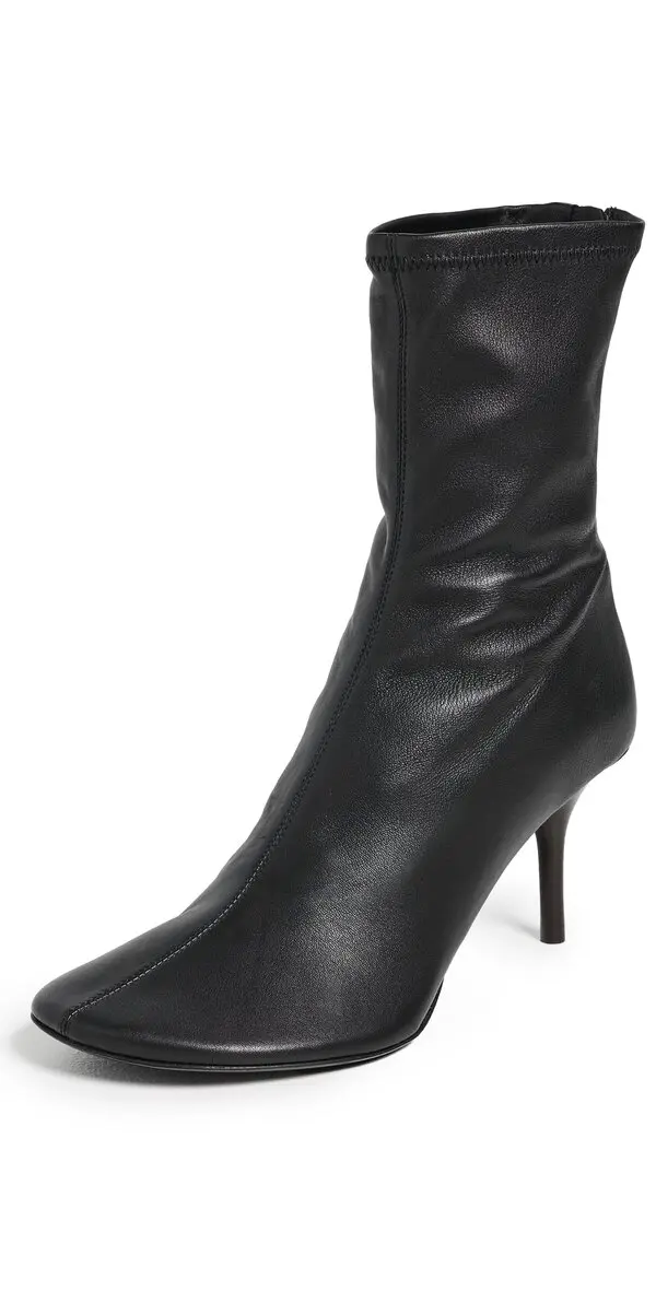 Acne Studios Stretch Leather Ankle Boots - Black