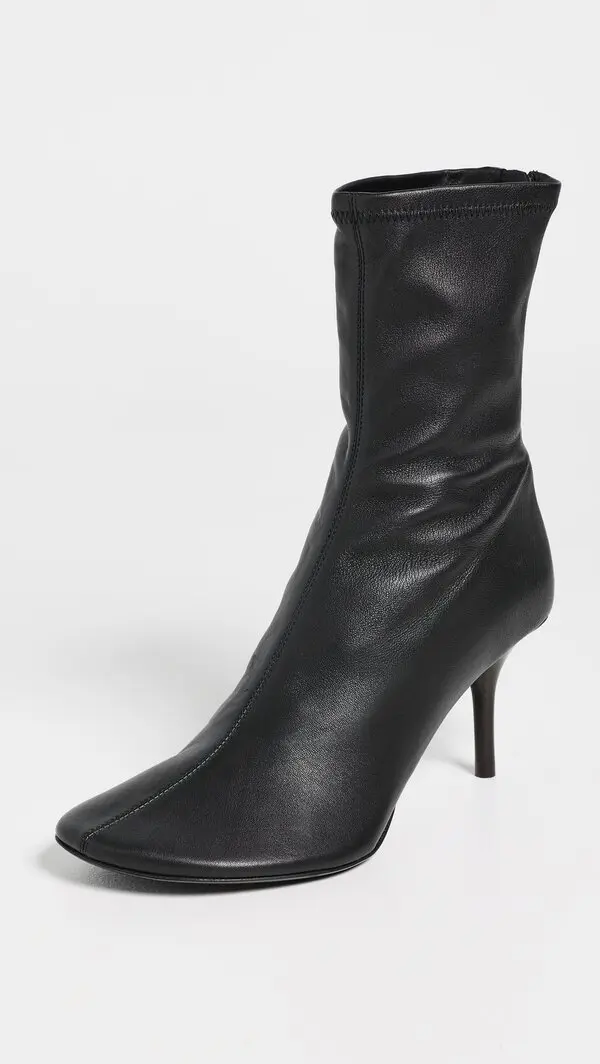 Acne Studios Stretch Leather Ankle Boots - Black