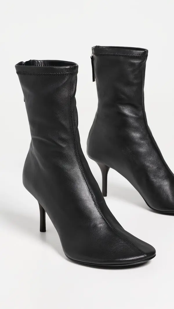 Acne Studios Stretch Leather Ankle Boots - Black