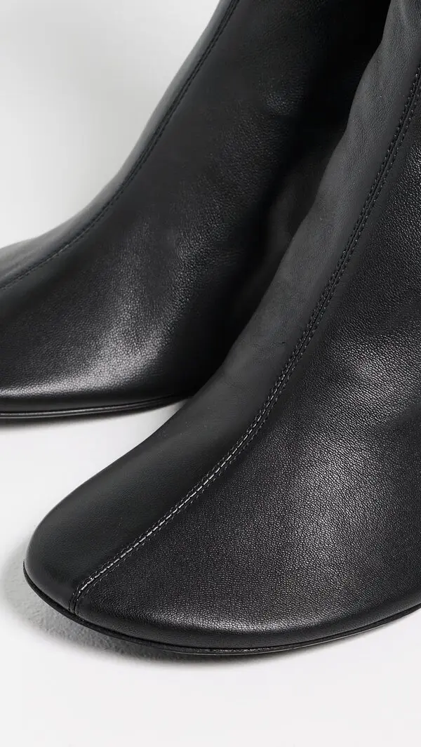 Acne Studios Stretch Leather Ankle Boots - Black