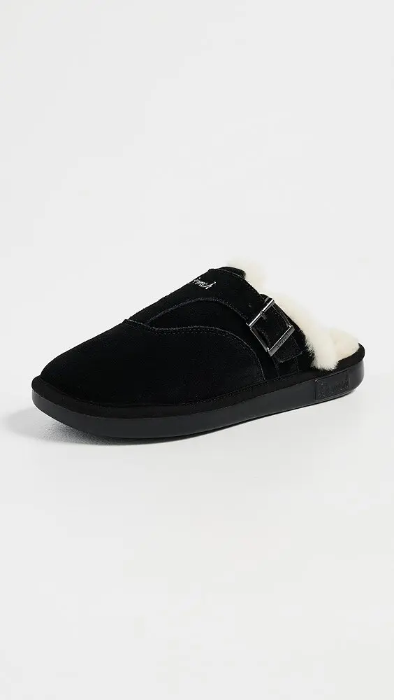 BRUNCH Amour Suede Shearling Slippers